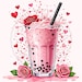 Valentine Boba Tea Clipart, Boba Love, Boba PNG, Boba Clipart ...