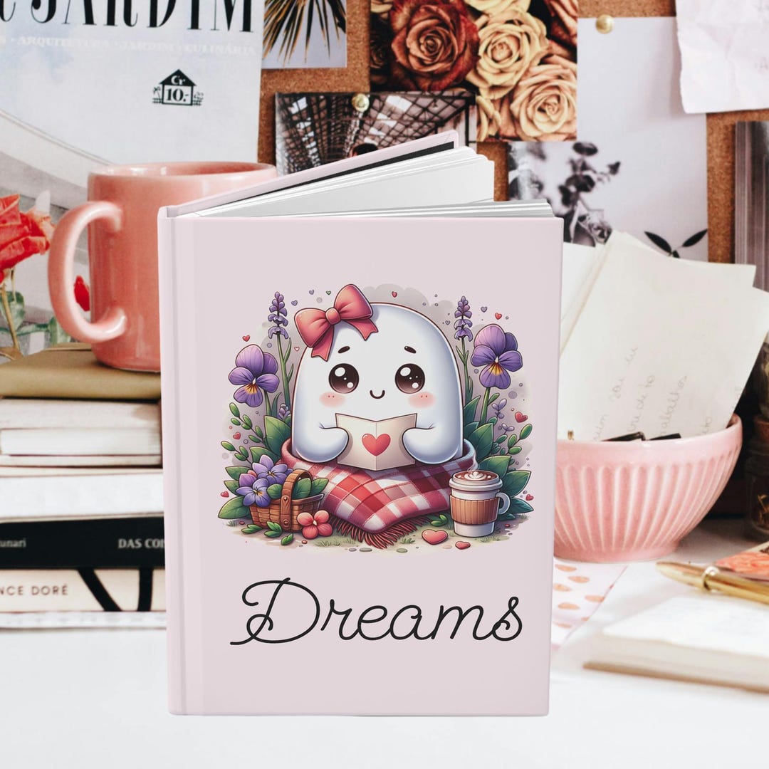 Cute Ghost Hardcover Journal, Customizable Ghost Journal - Etsy