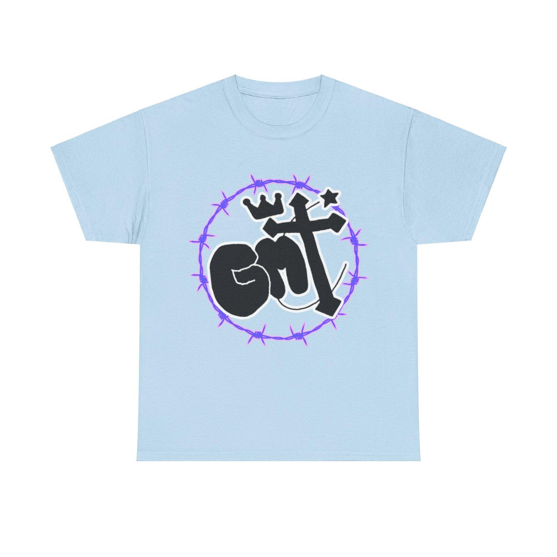 Crowned GMT T-shirt, Barbed Wire Pattern, Bold Urban Graphic Tee - Etsy