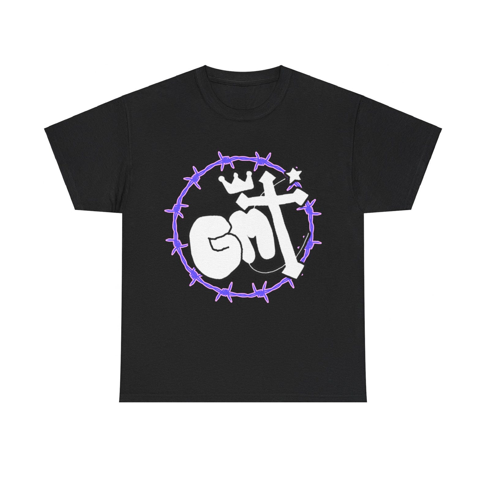 Crowned GMT T-shirt, Barbed Wire Pattern, Bold Urban Graphic Tee - Etsy
