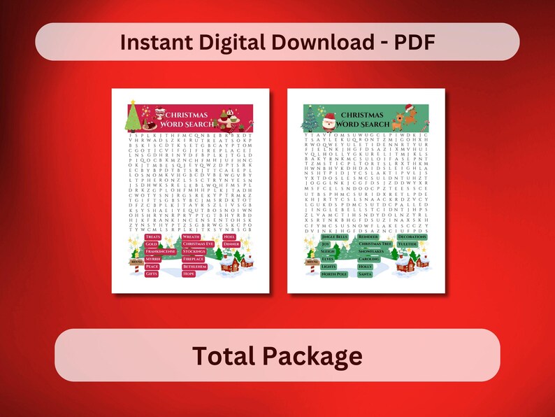 Christmas Word Search, Word Search Puzzle, Christmas Games, Holiday ...