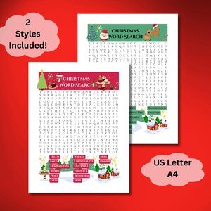 Christmas Word Search, Word Search Puzzle, Christmas Games, Holiday ...