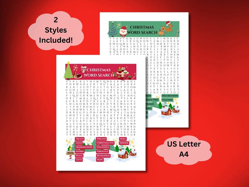 Christmas Word Search, Word Search Puzzle, Christmas Games, Holiday ...