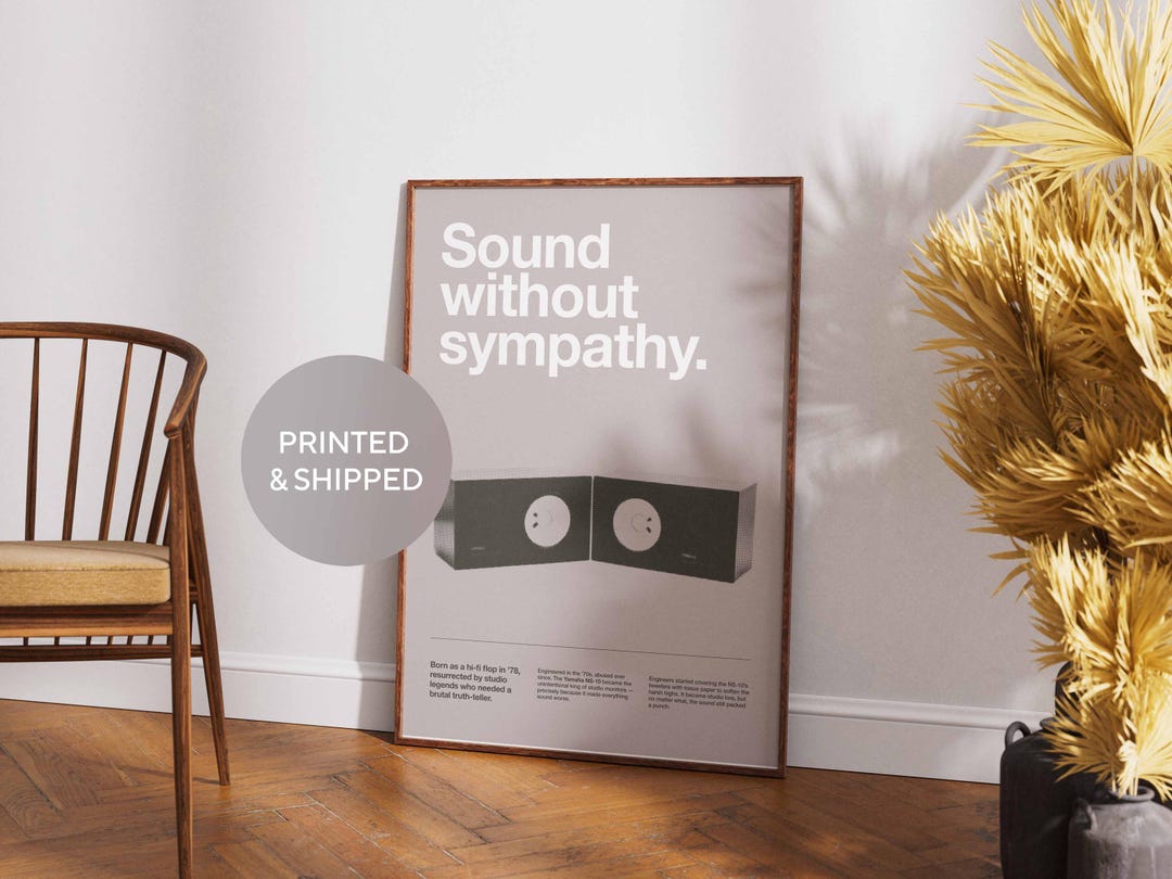 Vintage Yamaha NS-10 Poster: Retro Audiophile Art Print - Etsy