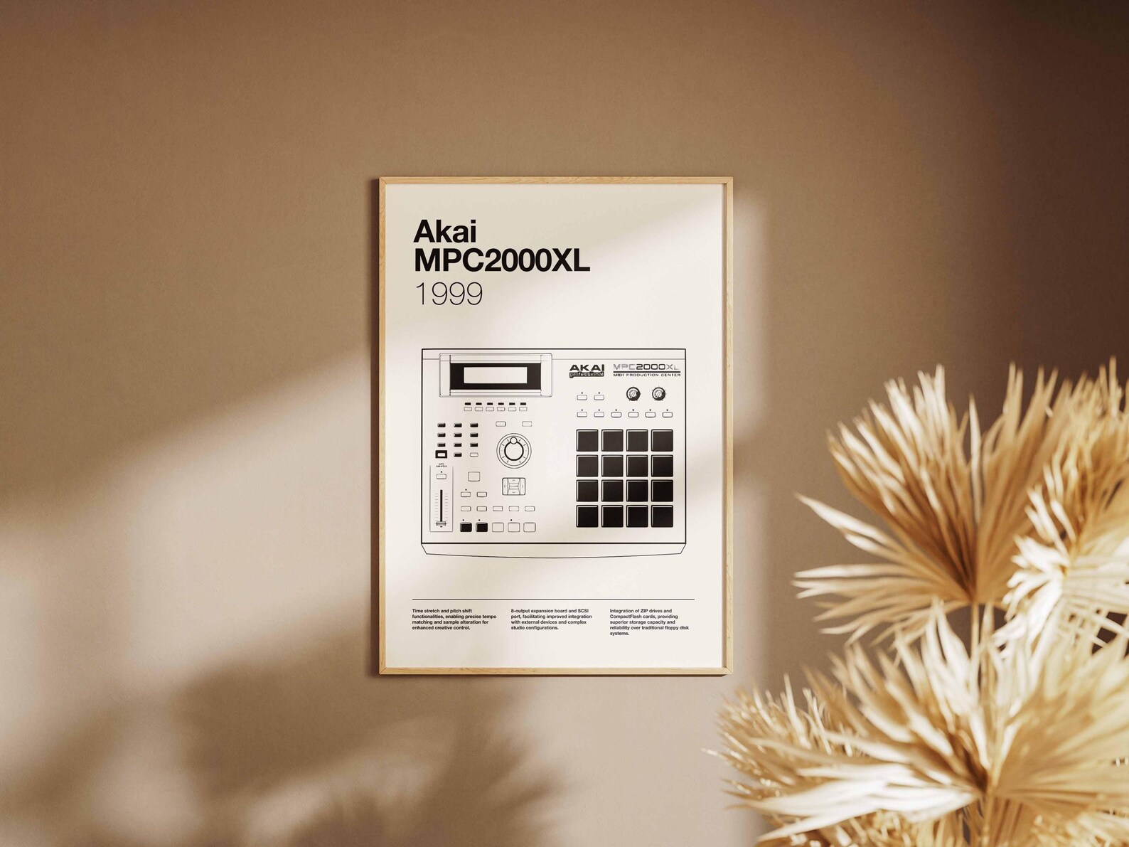 MPC2000XL Sampler Art Poster, Classic Beatmaking Gear, Music Producer ...
