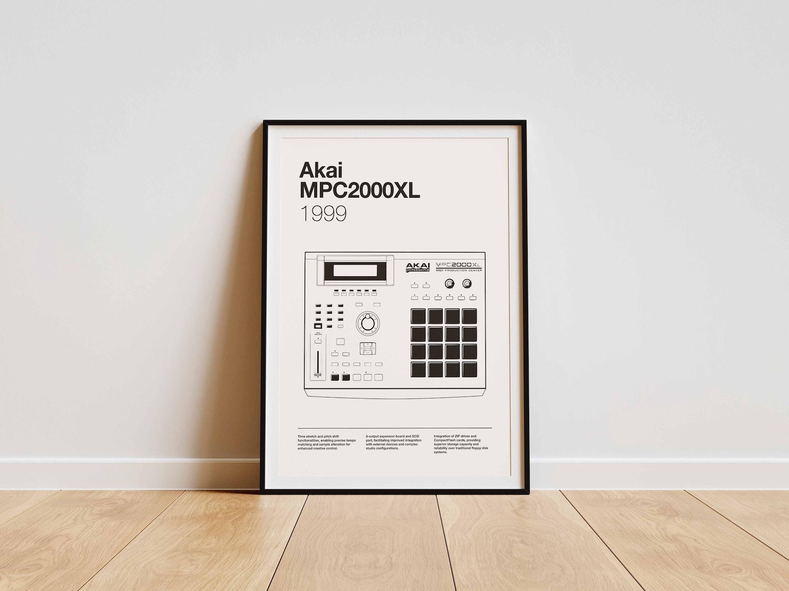 MPC2000XL Sampler Art Poster, Classic Beatmaking Gear, Music Producer ...