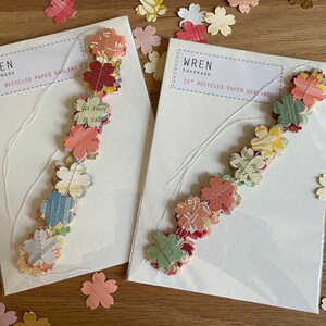Mini Flower Paper Garland | Birthday Party Decoration | Floral Mantle ...
