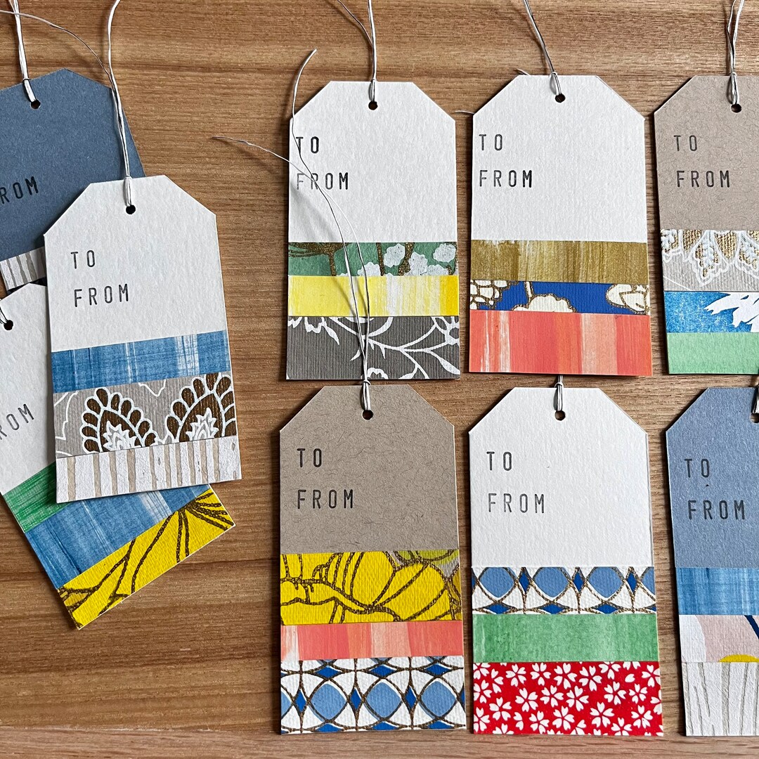 Handmade Gift Tags Pattern Paper Gift Tags Set of 6 Tags - Etsy