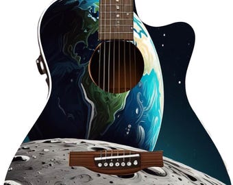 Acoustic Electric Guitar Skin Wrap Vinyl Sticker Decal, Steam Punk ...