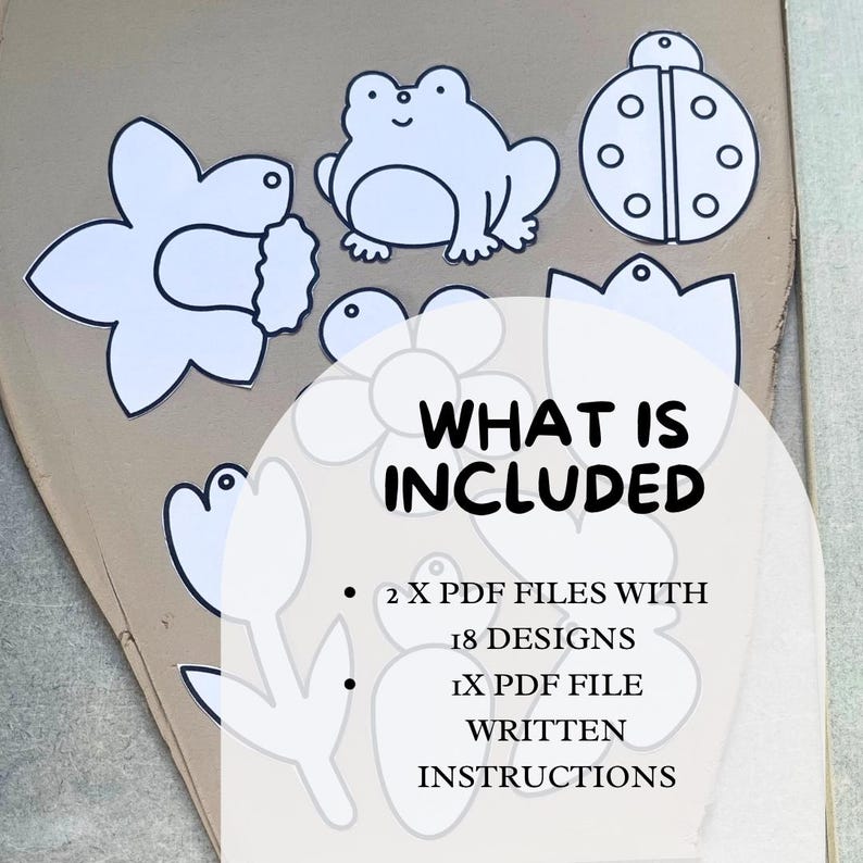 Spring Pottery Template | Easter Clay Ornaments (printable PDF) - Etsy