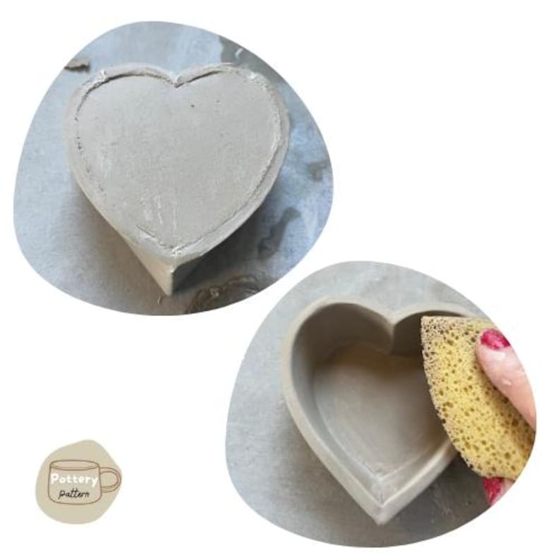 Pottery Heart Bowl Template | Clay Template | Slab Heart Dishtemplate ...