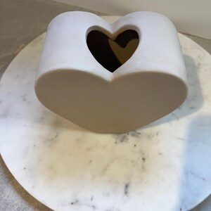 Heart-shaped Vase Pottery Template – Slab-built Ceramic Design for DIY ...