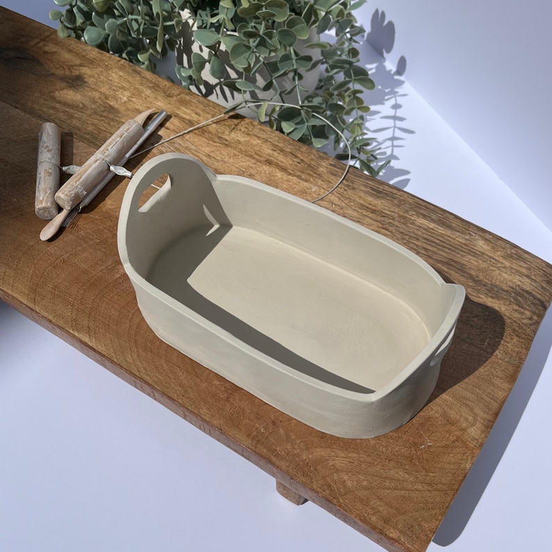 Oblong Tray Pottery Pattern | Slab Building Tray | Easy DIY Ceramic ...