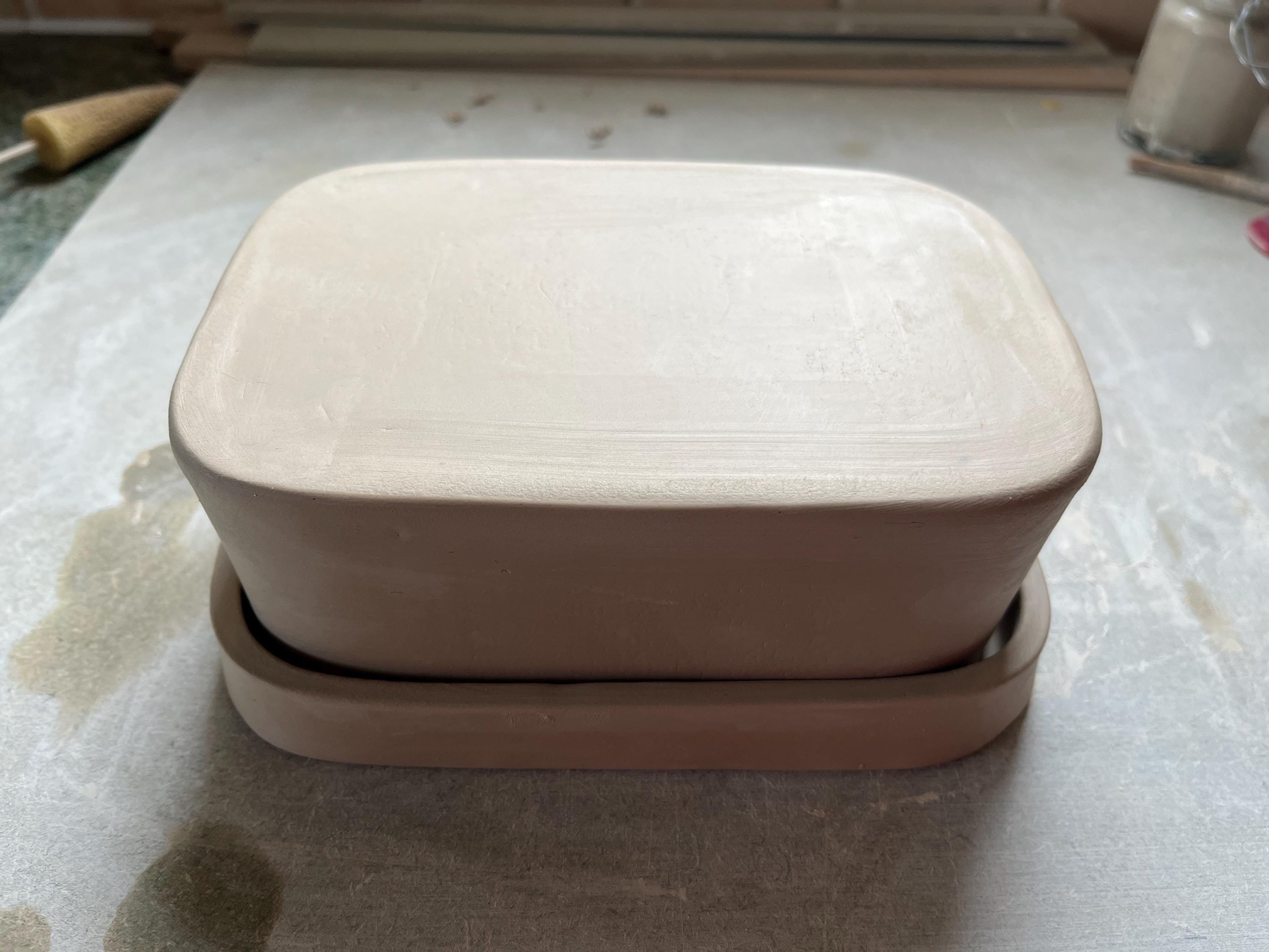 Printable Butter Dish Pottery Template | Slab Built Butter Dish DIY - Etsy