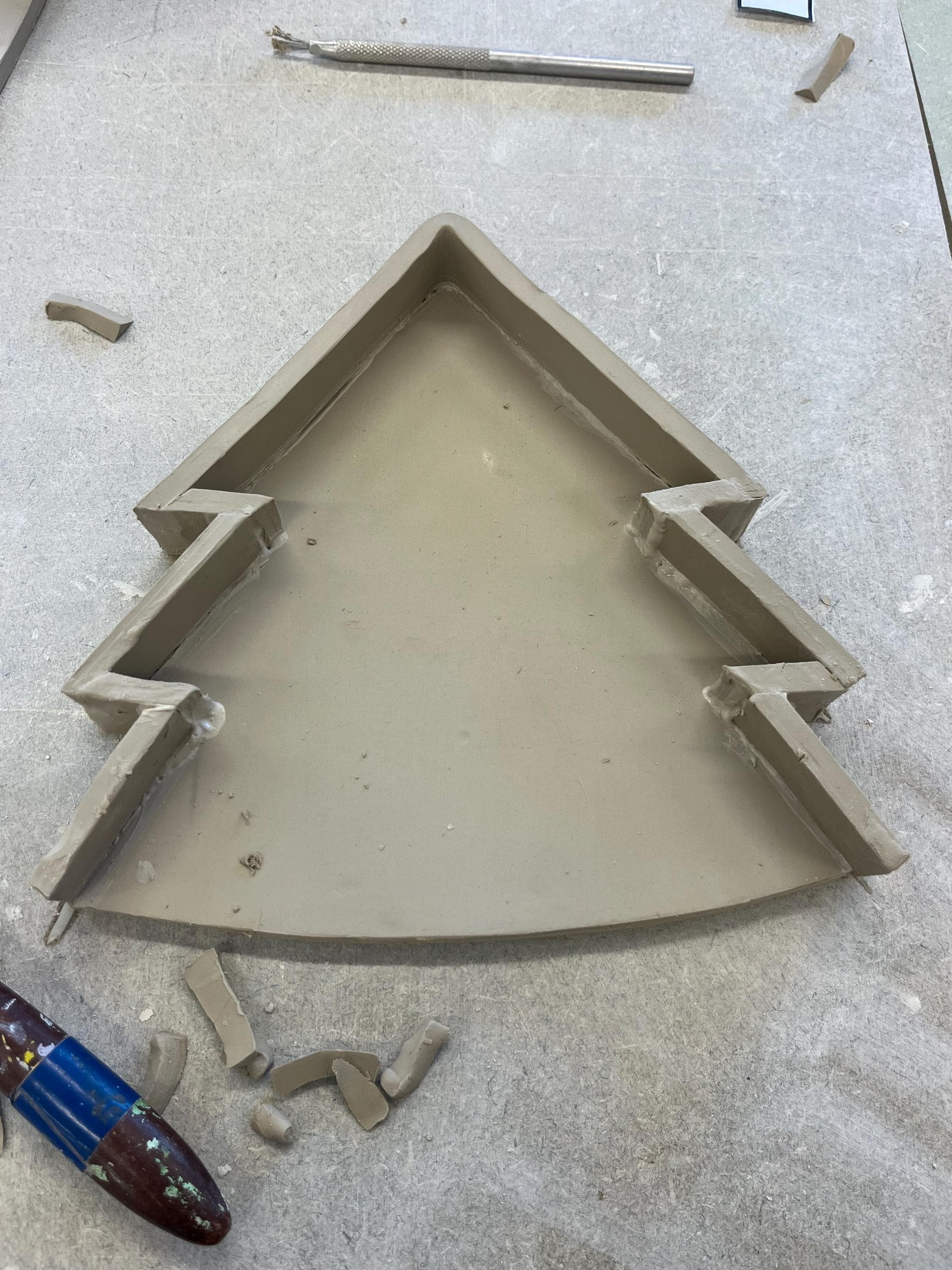 Christmas Tree Dish Pottery Template | DIY Slab Building (PDF Pattern ...