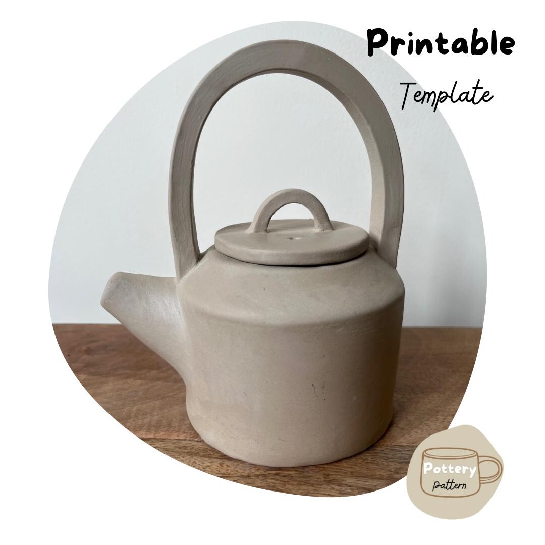 Handmade Teapot Pottery Template - DIY Printable Pottery Pattern ...