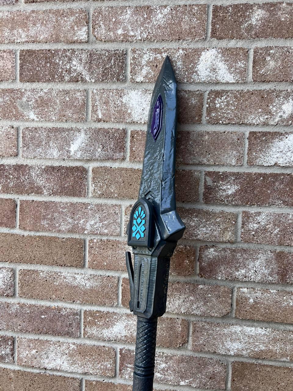 Black Steel Glaive Monster Hunter World Cosplay Item 1:1 Real Life Size ...