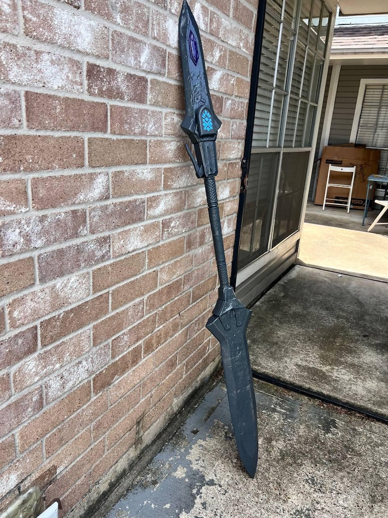Black Steel Glaive Monster Hunter World Cosplay Item 1:1 Real Life Size ...