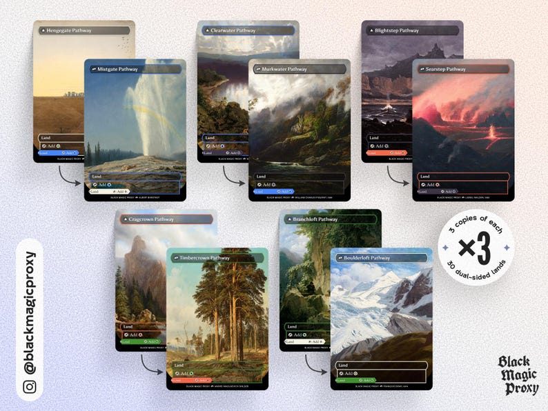 30+ Pathway Lands Proxy Bundle MTG — Classical Art Playtest Cards - Etsy