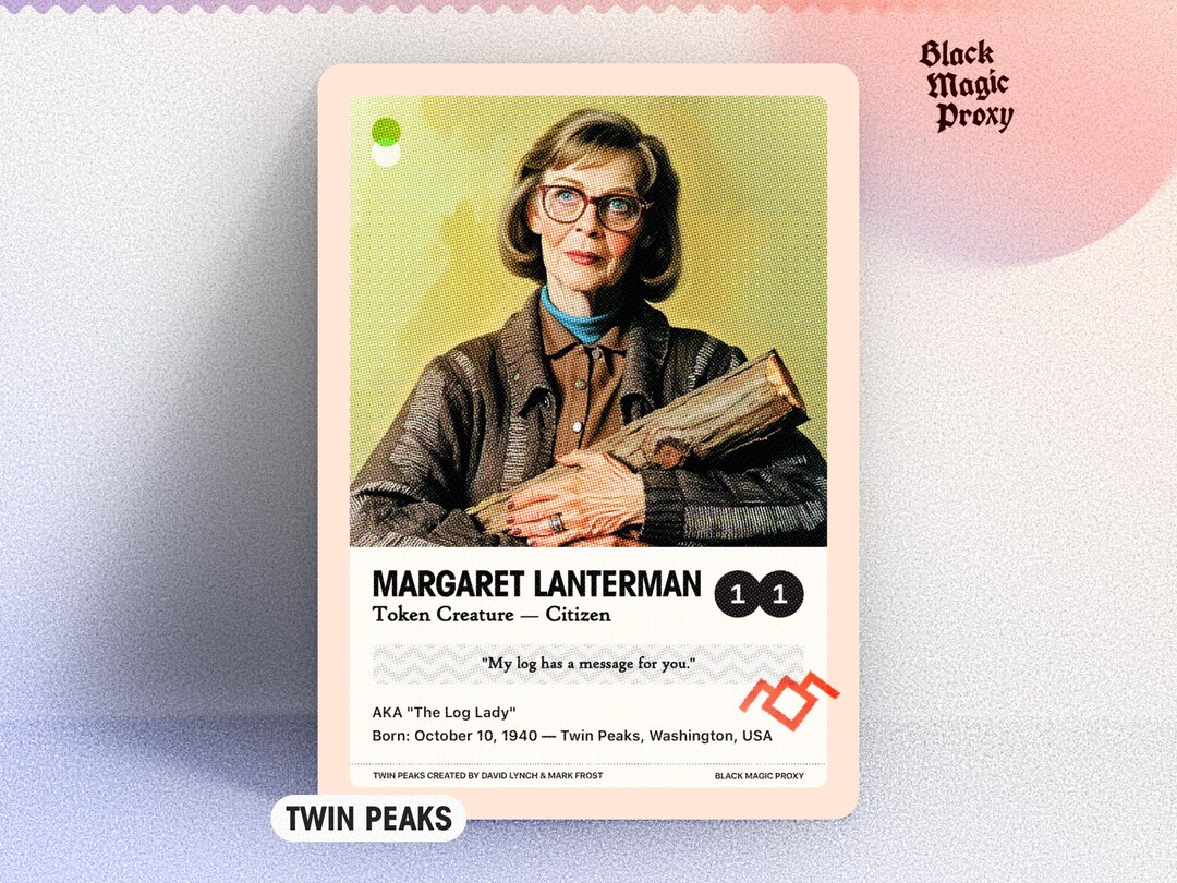 Log Lady Twin Peaks Citizen Token for MTG Commander — Custom Art Card ...