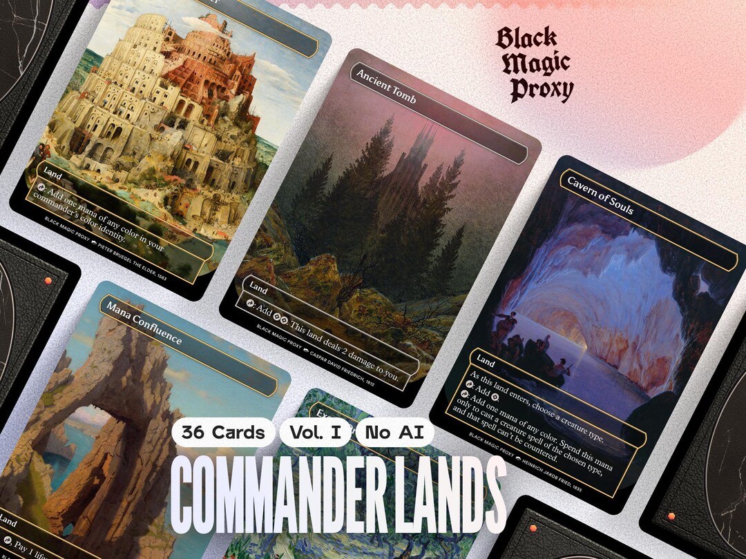 Commander Lands (vol I) — 36× Classical Art Playtest Proxy Cards for ...