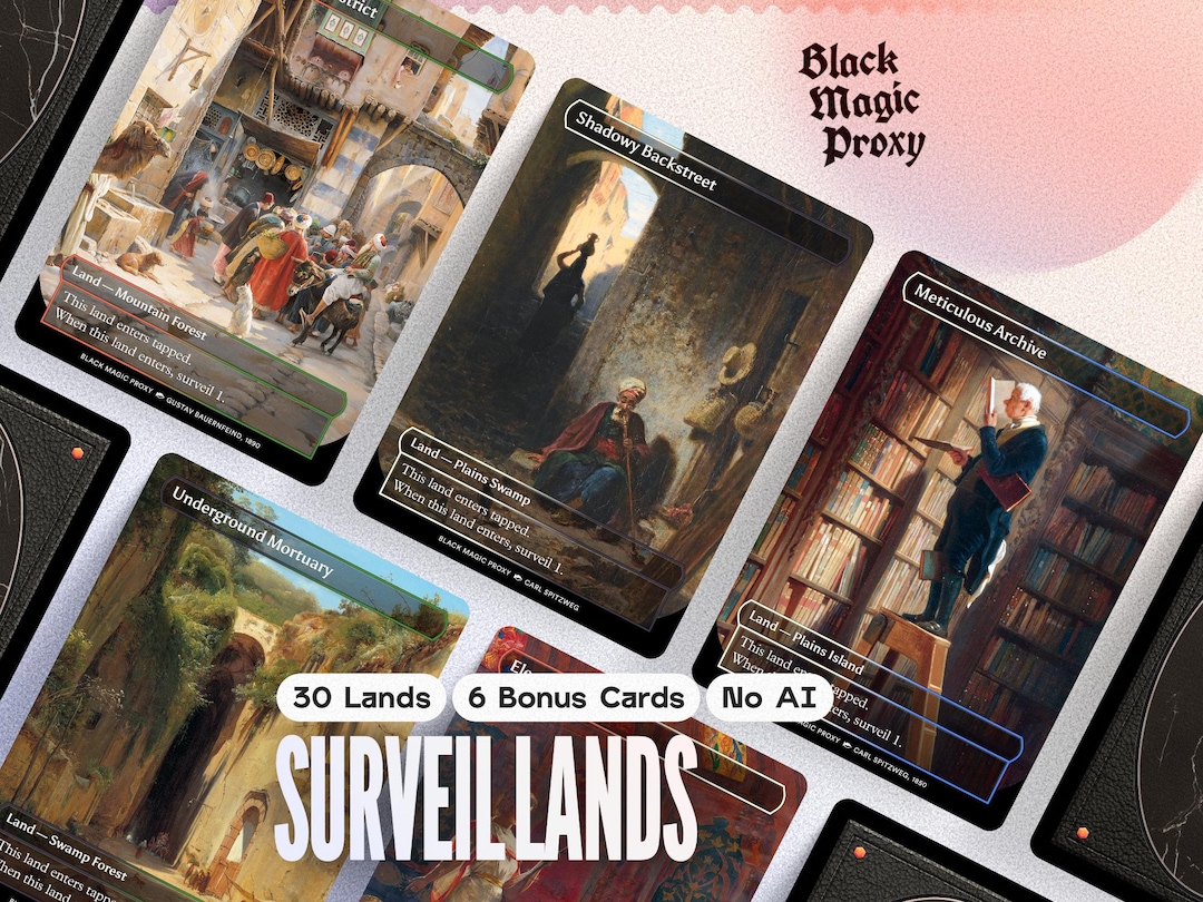 30+ Surveil Lands Proxy Bundle MTG — Classical Art Playtest Cards - Etsy
