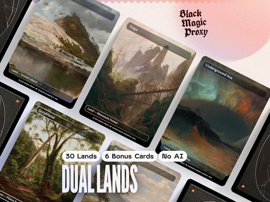30+ Dual Lands Proxy Bundle MTG — Classical Art Playtest Cards - Etsy