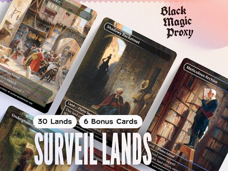 30+ Surveil Lands Bundle for MTG Commander — Classical Art Playtest ...