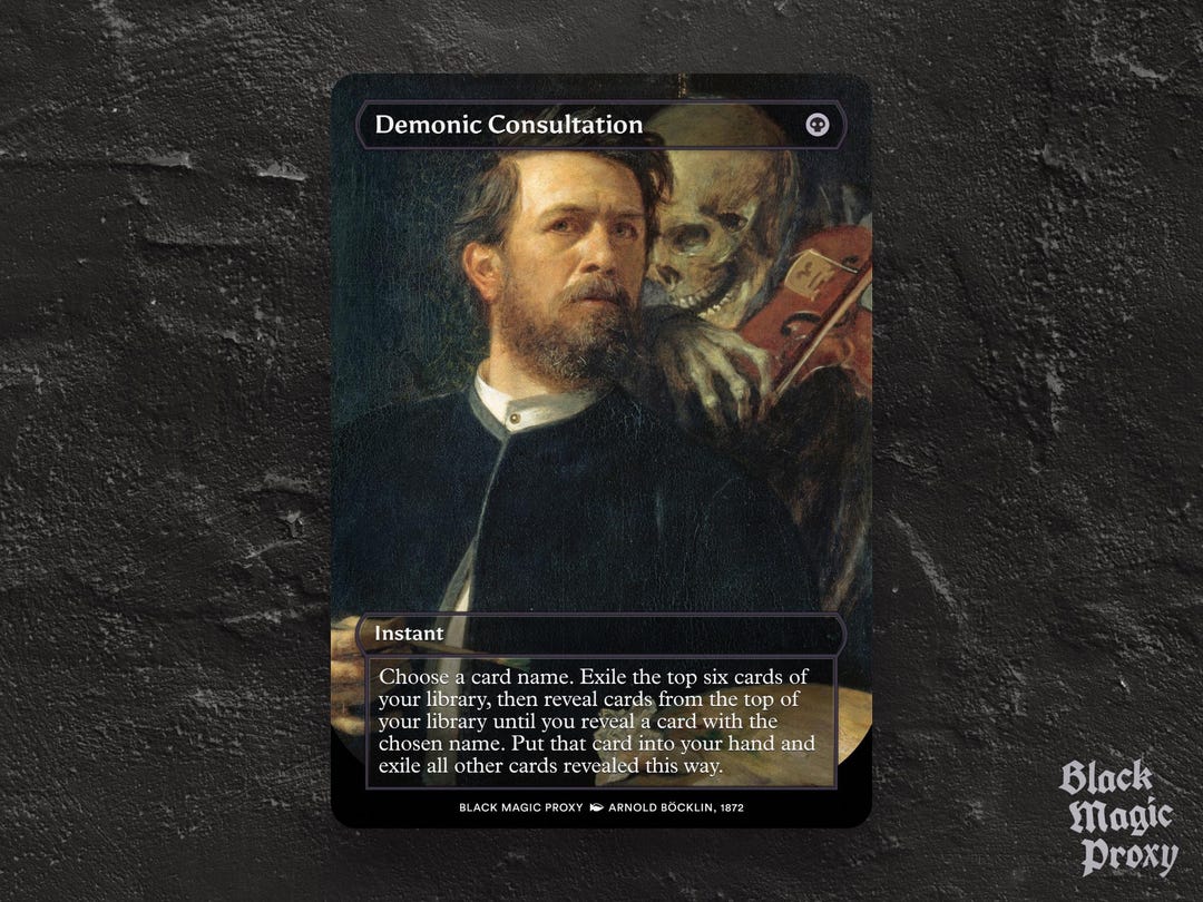 Demonic Consultation MTG Proxy — Custom Art for Magic EDH Commander - Etsy