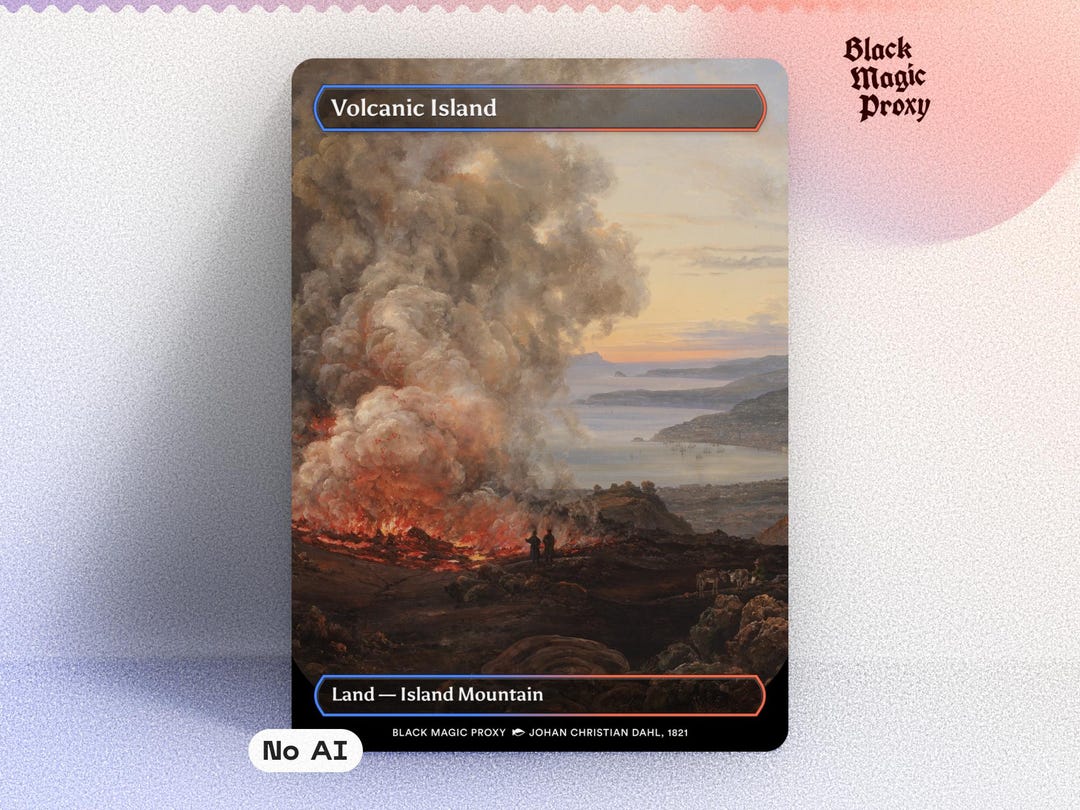 Volcanic Island Dual Land Proxy for MTG Commander — Classical Art ...