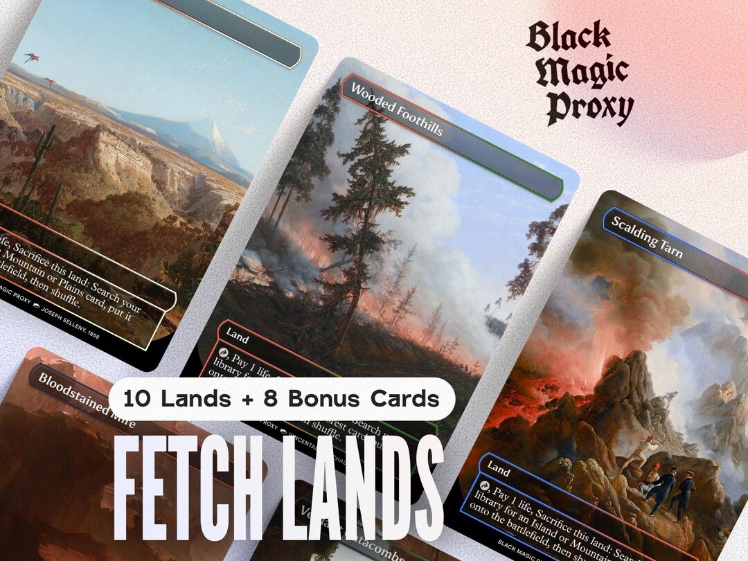 Fetch Lands Bundle — Custom Playtest Cards for MTG EDH Commander - Etsy