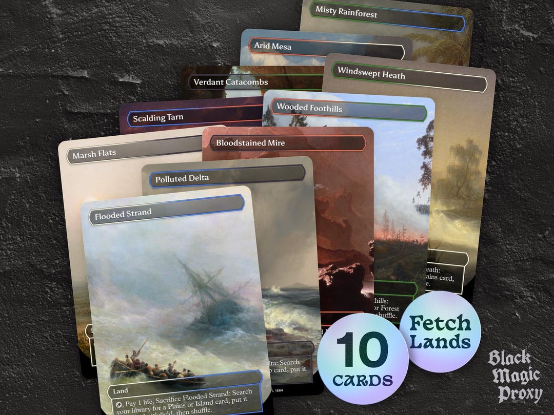 10 Fetch Land Bundle Proxy Alt Art for MTG Magic the Gathering EDH ...