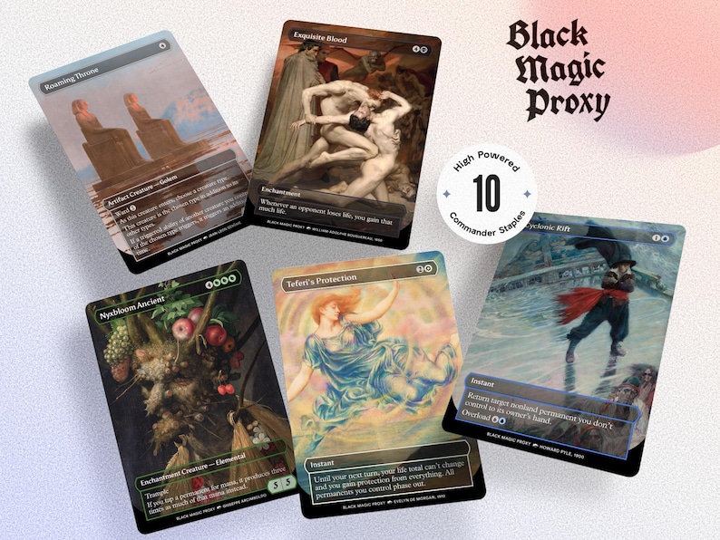 Proxy Card Booster Pack MTG Commander — Classical Art Playtest Cards ...