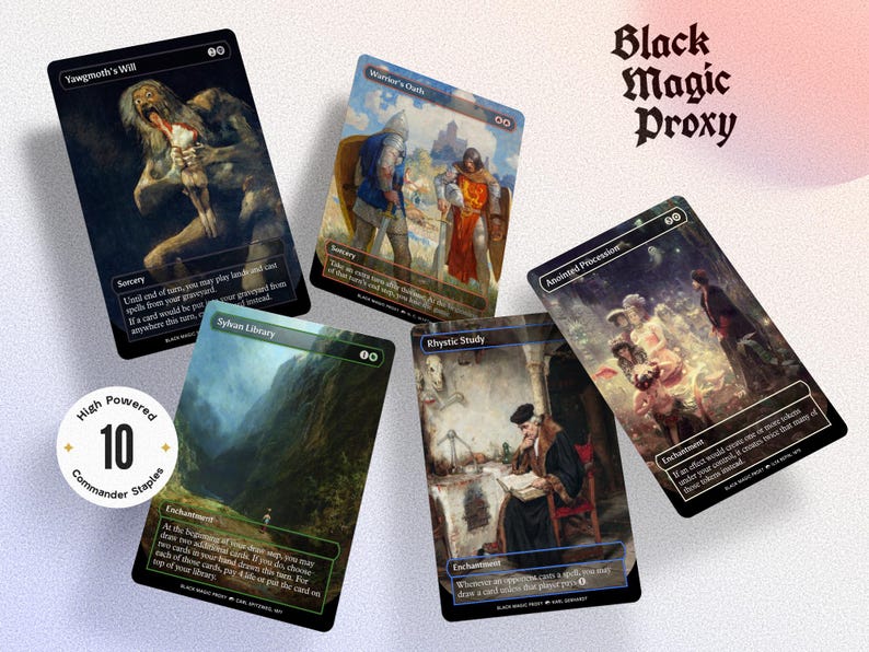 Proxy Card Booster Pack MTG Commander — Classical Art Playtest Cards ...