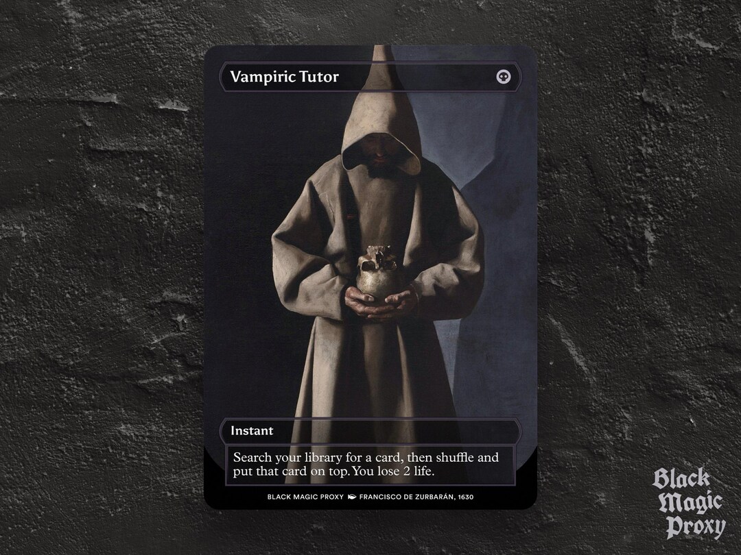 Vampiric Tutor MTG Proxy Custom Art for Magic the Gathering EDH Commander - Etsy