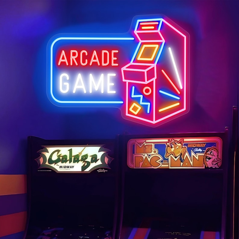 Game Zone Neon Sign: Retro Arcade LED Light Decor - Etsy