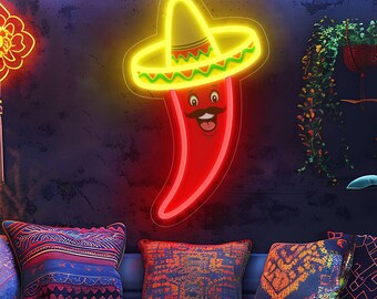 Chili Champion LED Neon Sign: Cooking Contest Decor - Etsy