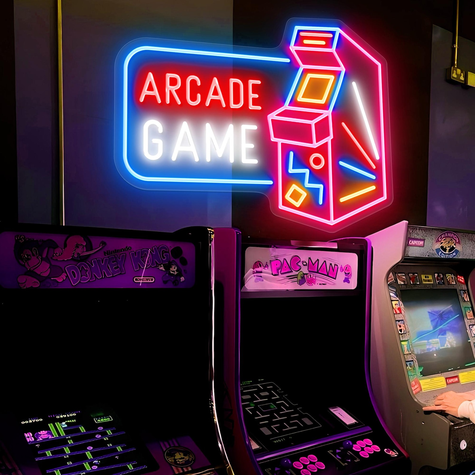 Game Zone Neon Sign: Retro Arcade LED Light Decor - Etsy