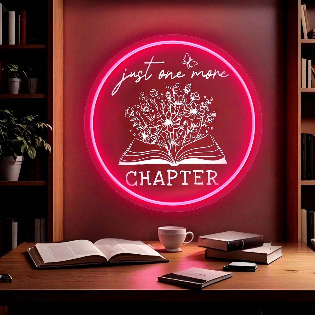 Personalized LED Book Nook Sign: Custom Library Decor, Reading Room ...