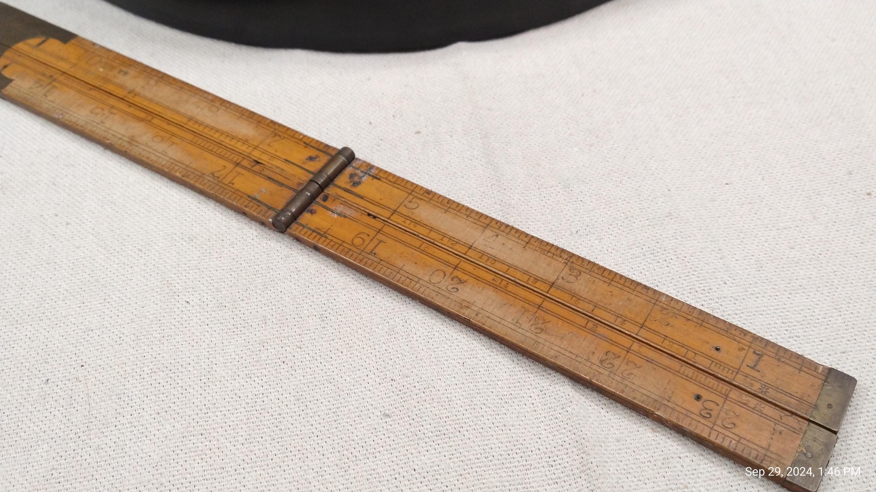 Antique Stanley No. 73 Folding Wood Ruler: Vintage Measuring Tool - Etsy