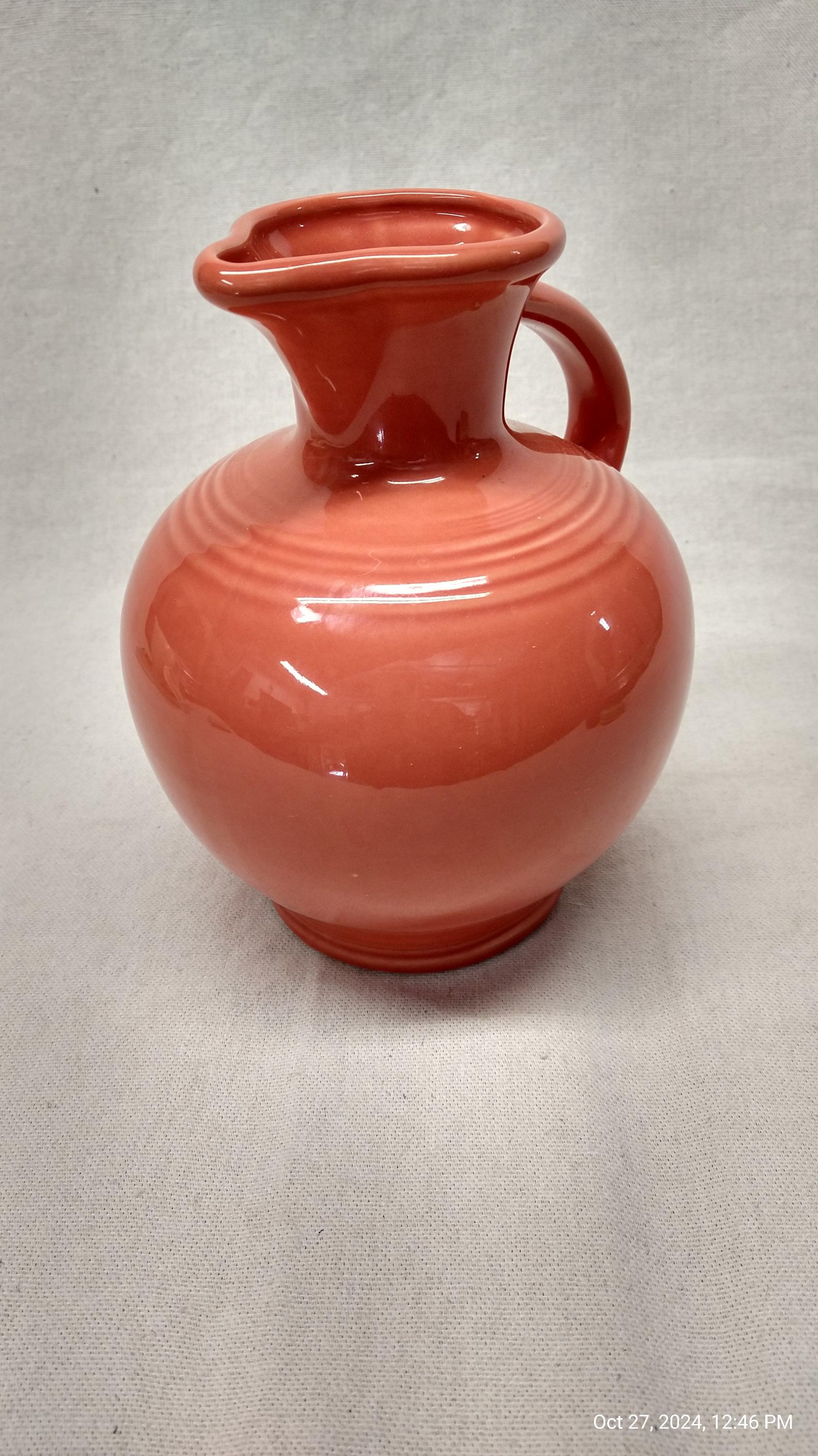 Antique Fiestaware Carafe Red Discontinued 1944 - Etsy