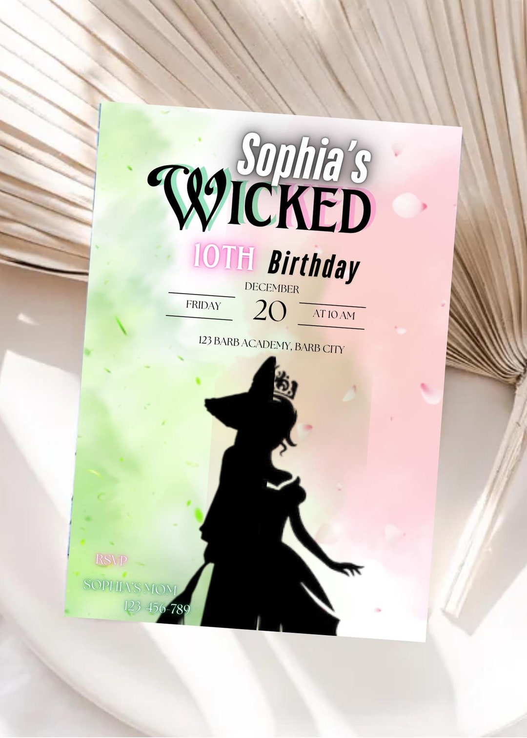Wicked Birthday Party Invitation, Wicked Party Invitation, WICKED ...