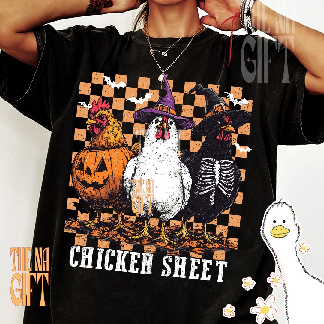 Halloween Chicken Sheet Png, Cute Halloween Chicken Png, Chicken Lover ...