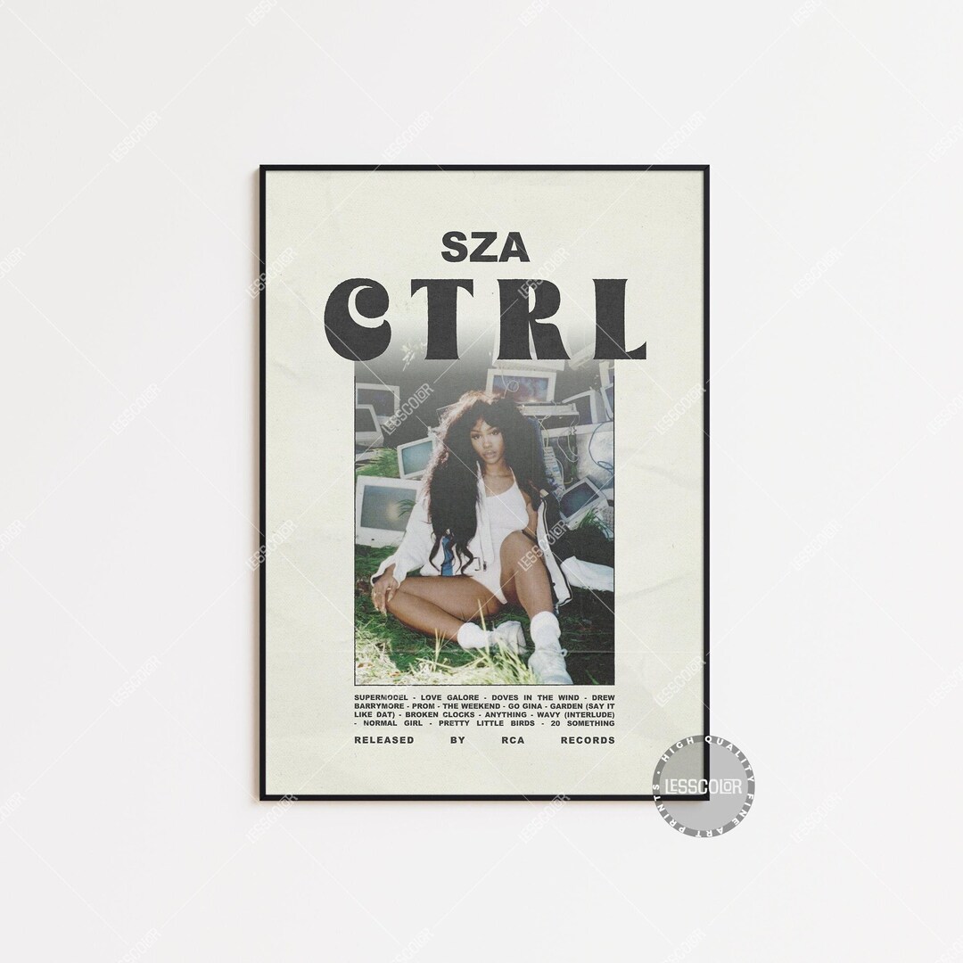 SZA Poster CTRL Poster SZA Ctrl Deluxe Tracklist Album Cover Poster ...