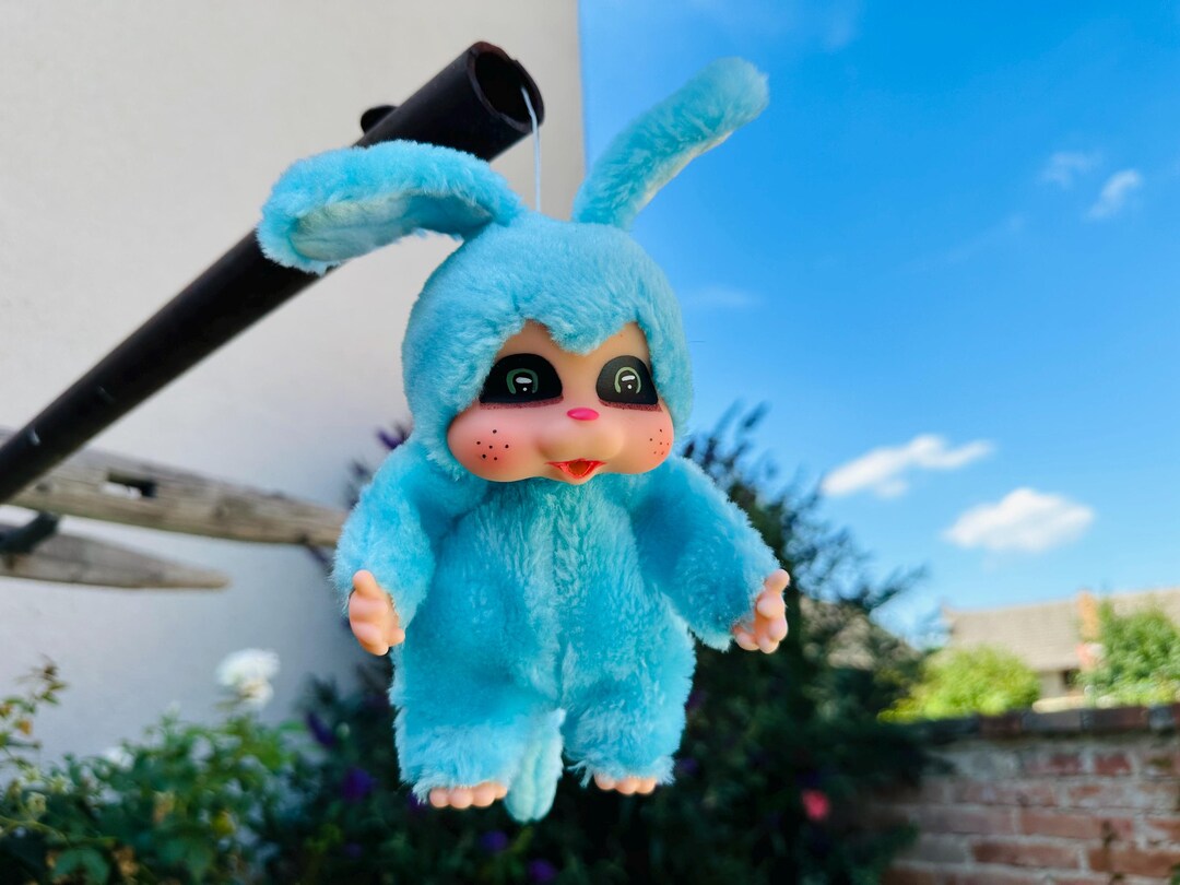 Blue Monchhichi , Bunny - Etsy