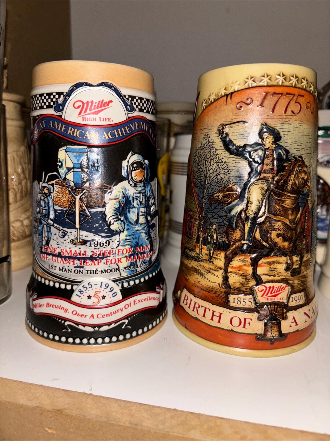 Vintage Rare Miller Beer Mug NASA Special Edition 1775 Birth of A ...