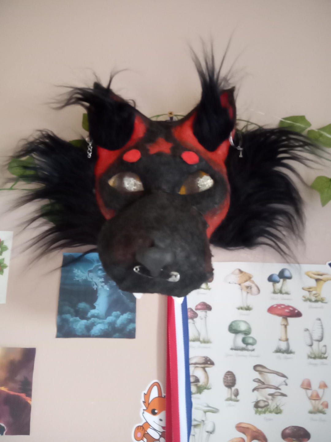 Handmade Cross Fox Mask Cross Fox, Foxes, Canine Mask, Animals, Therian ...