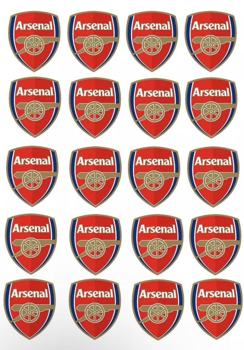 20 2 Arsenal Logo Edible Icing Sheet Print A4 for Cupcakes, Cookies - Etsy
