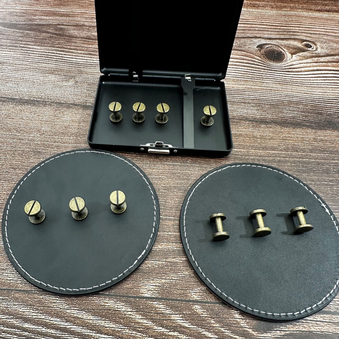 Handmade Leather Craft Fasteners Flat Screws Leather Screws Chicago ...