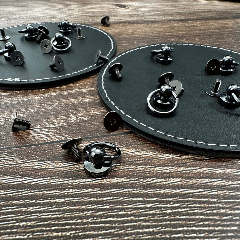 Pull Loop With Stud, 20set Metal Chain Screw Connector Back, Round ...